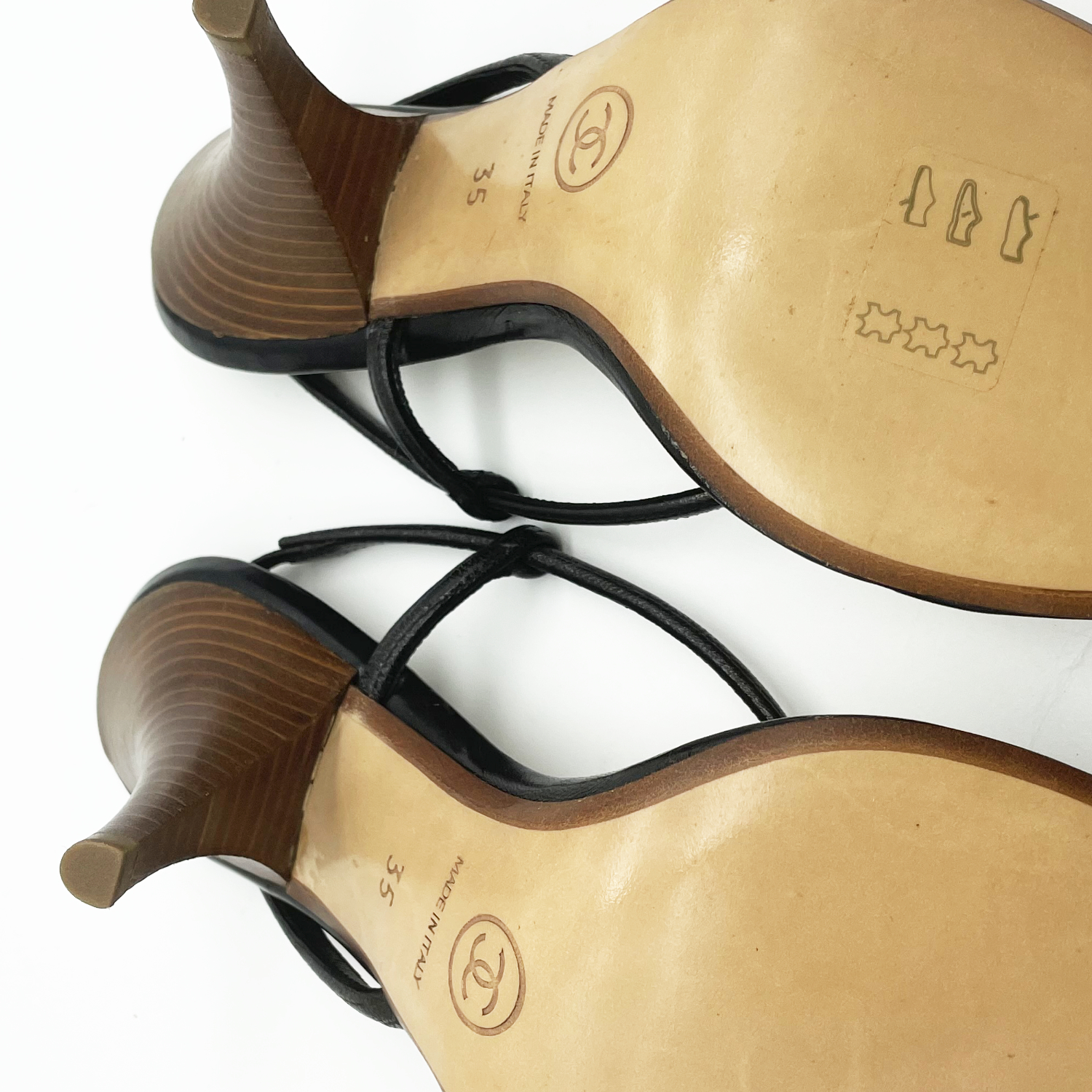 Chanel Ladybug Slingback Heels in Black UK 2.5 – Nitryl