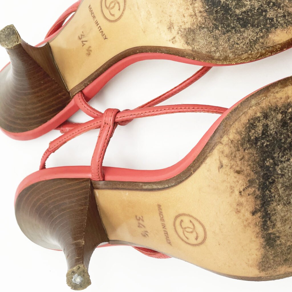 Chanel Ladybug Slingback Heels in Red UK 2 – Nitryl