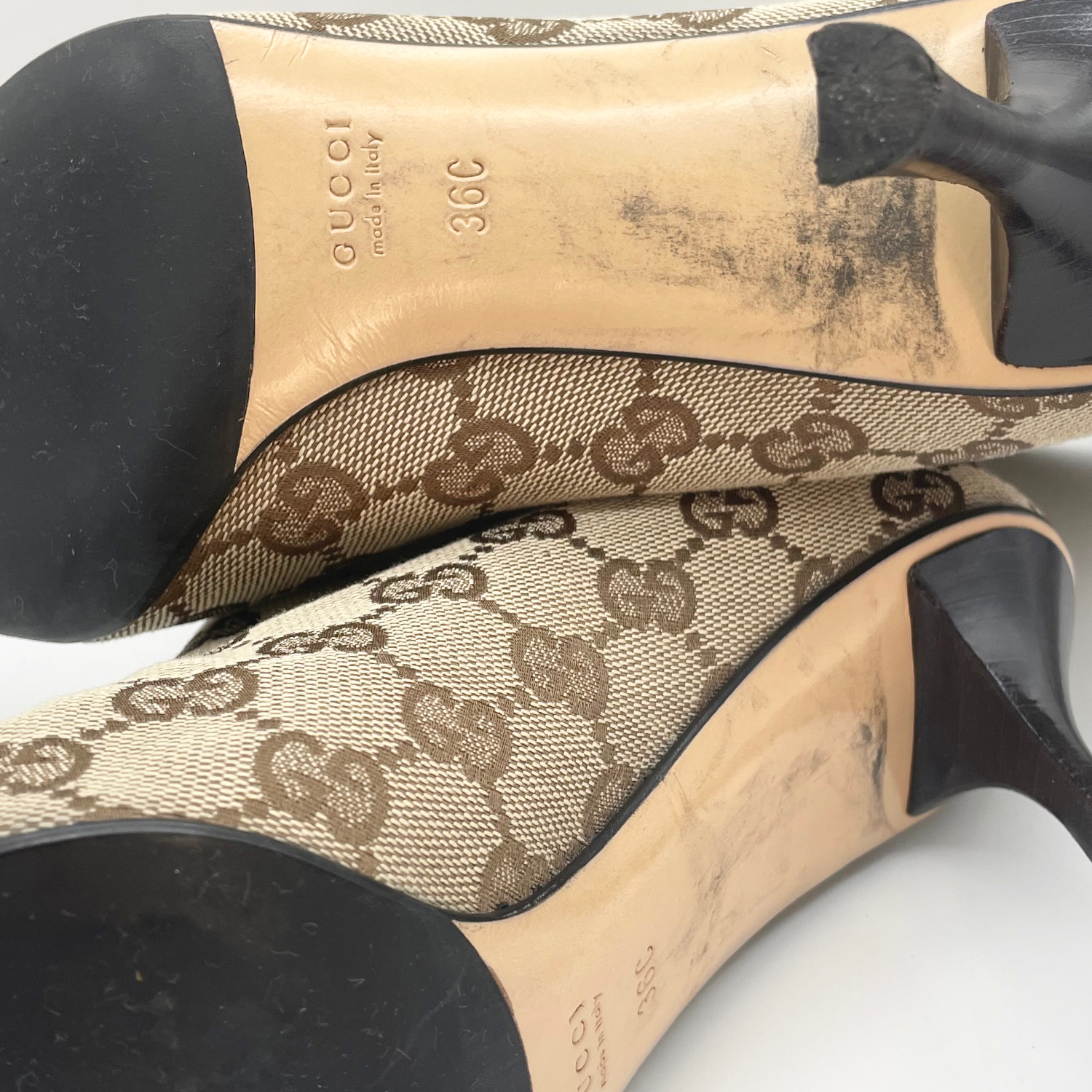 Gucci Monogram Ankle Boots in Beige – Nitryl