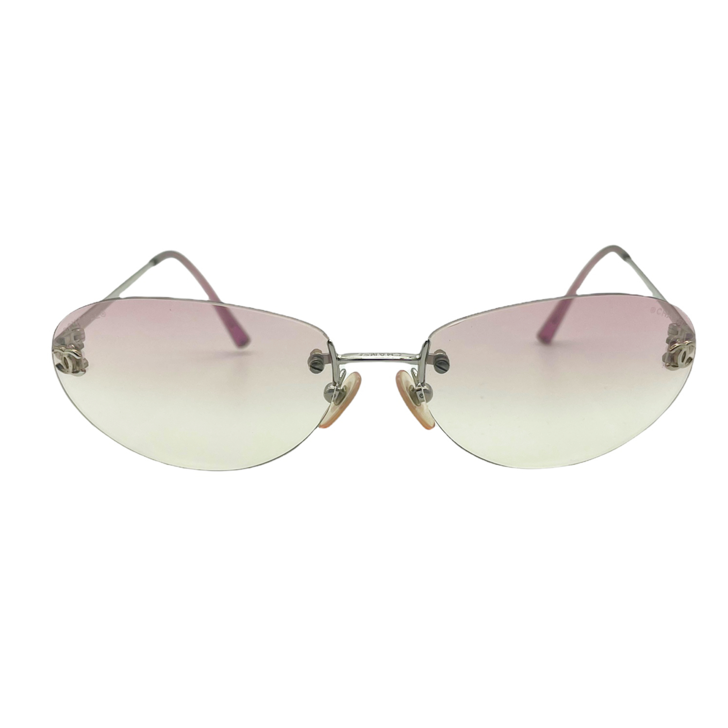 Chanel Rimless Ombre Tinted Sunglasses in Baby Pink – Nitryl