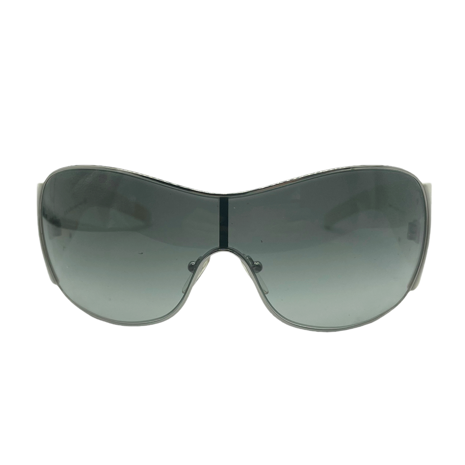 Prada Logo Shield Sunglasses in White – Nitryl