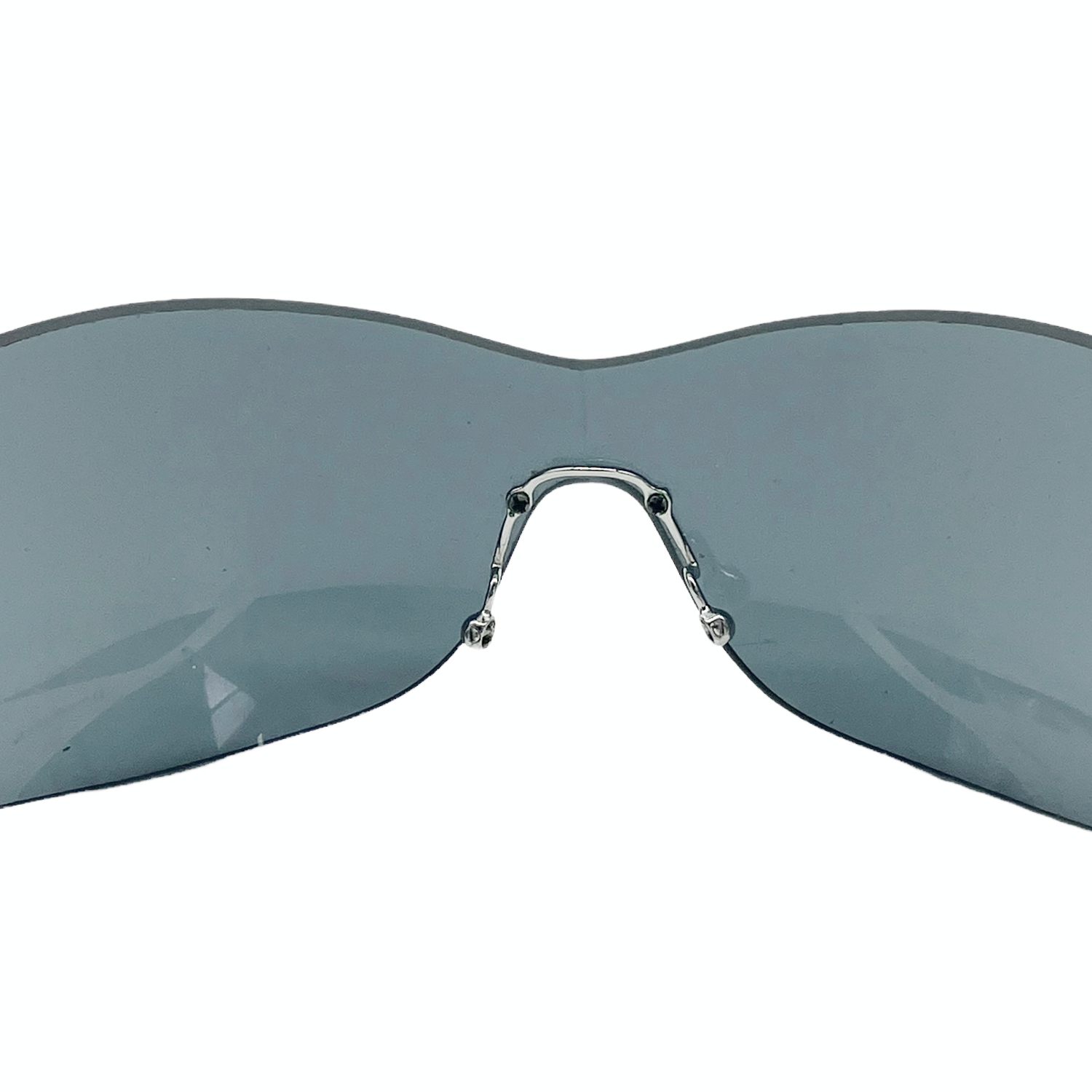 Prada Rimless Star Shield Sunglasses in White / Silver – Nitryl