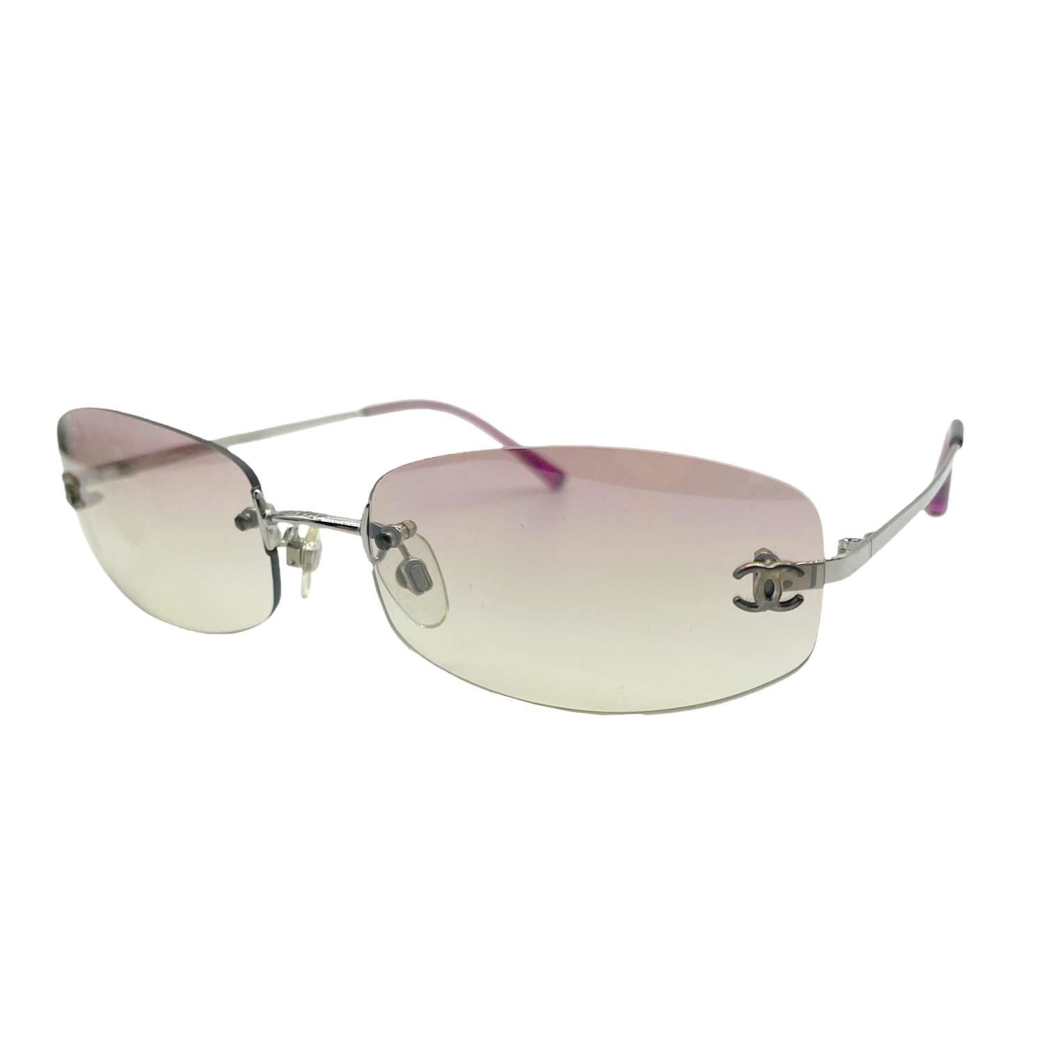 Chanel Rimless Ombre Sunglasses in Baby Pink – Nitryl