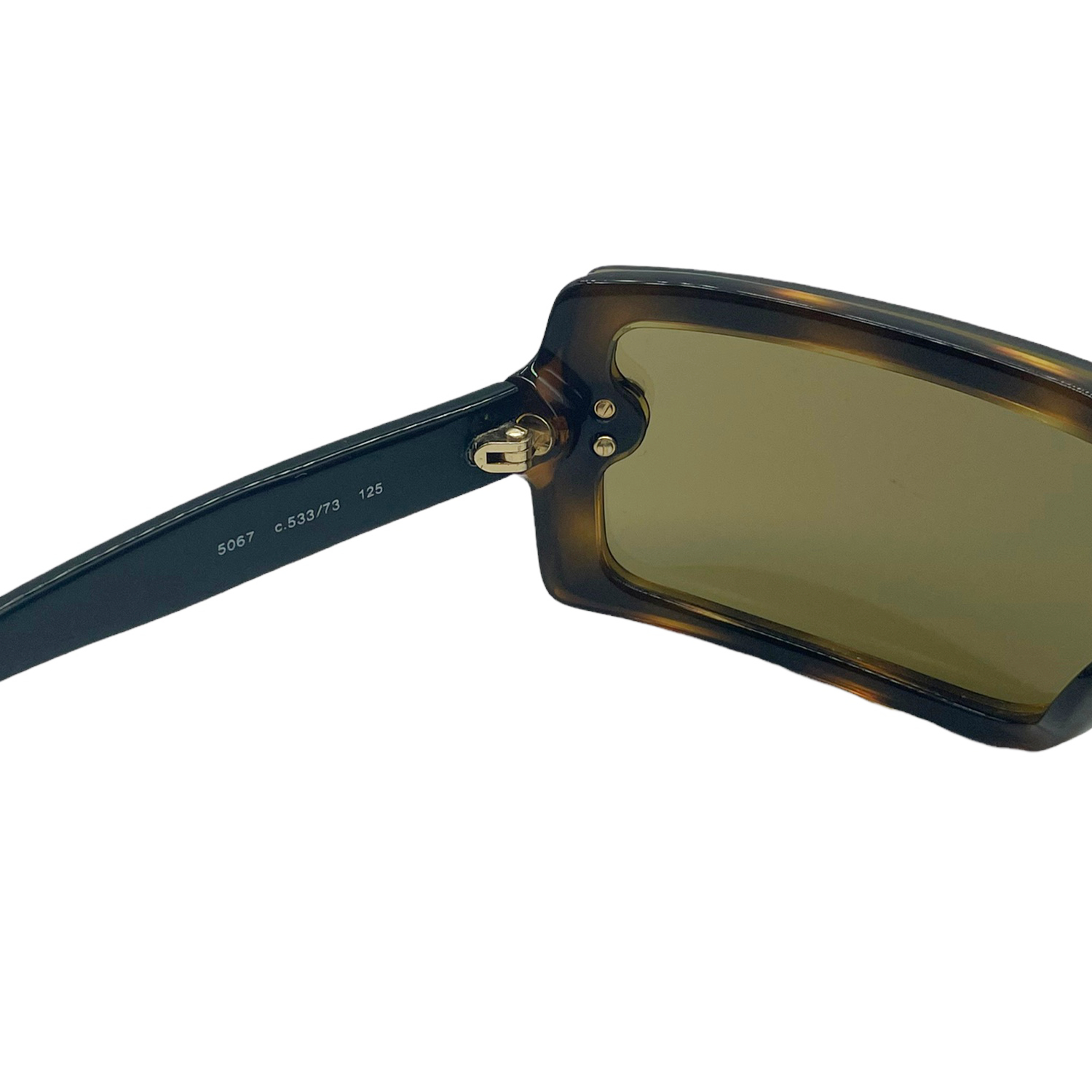 Chanel Chunky Rimless Shield Sunglasses in Tortoiseshell Brown / Gold ...