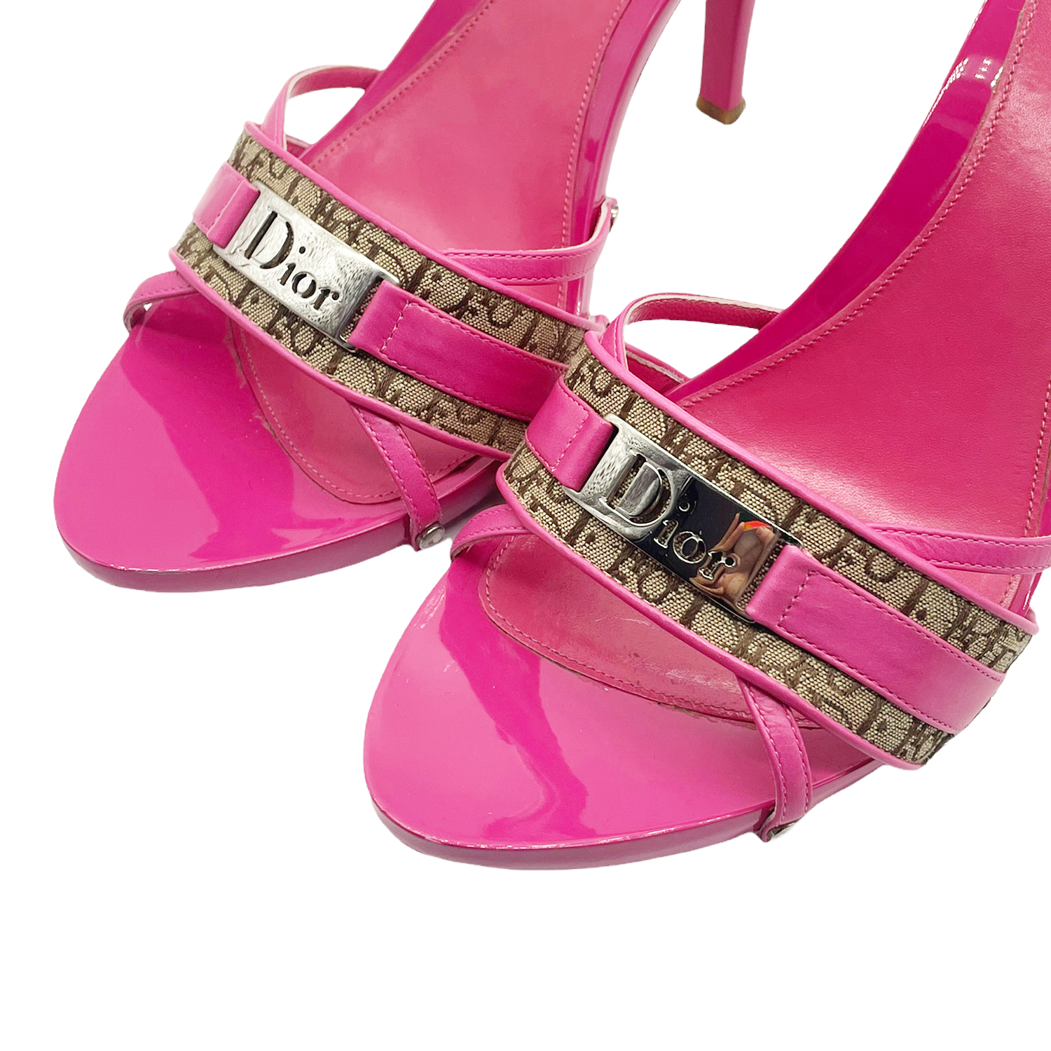 Dior Monogram Logo Heels in Pink / Beige UK 6.5 – Nitryl