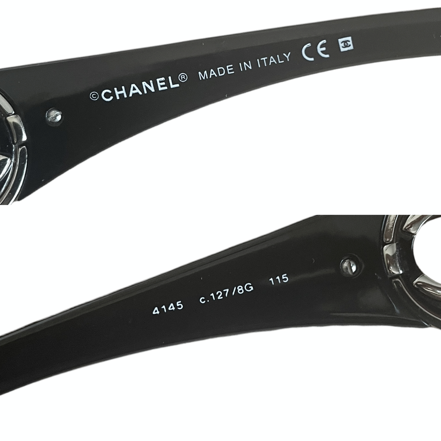 Chanel Rimless Wraparound Shield Sunglasses in Black / Silver – Nitryl