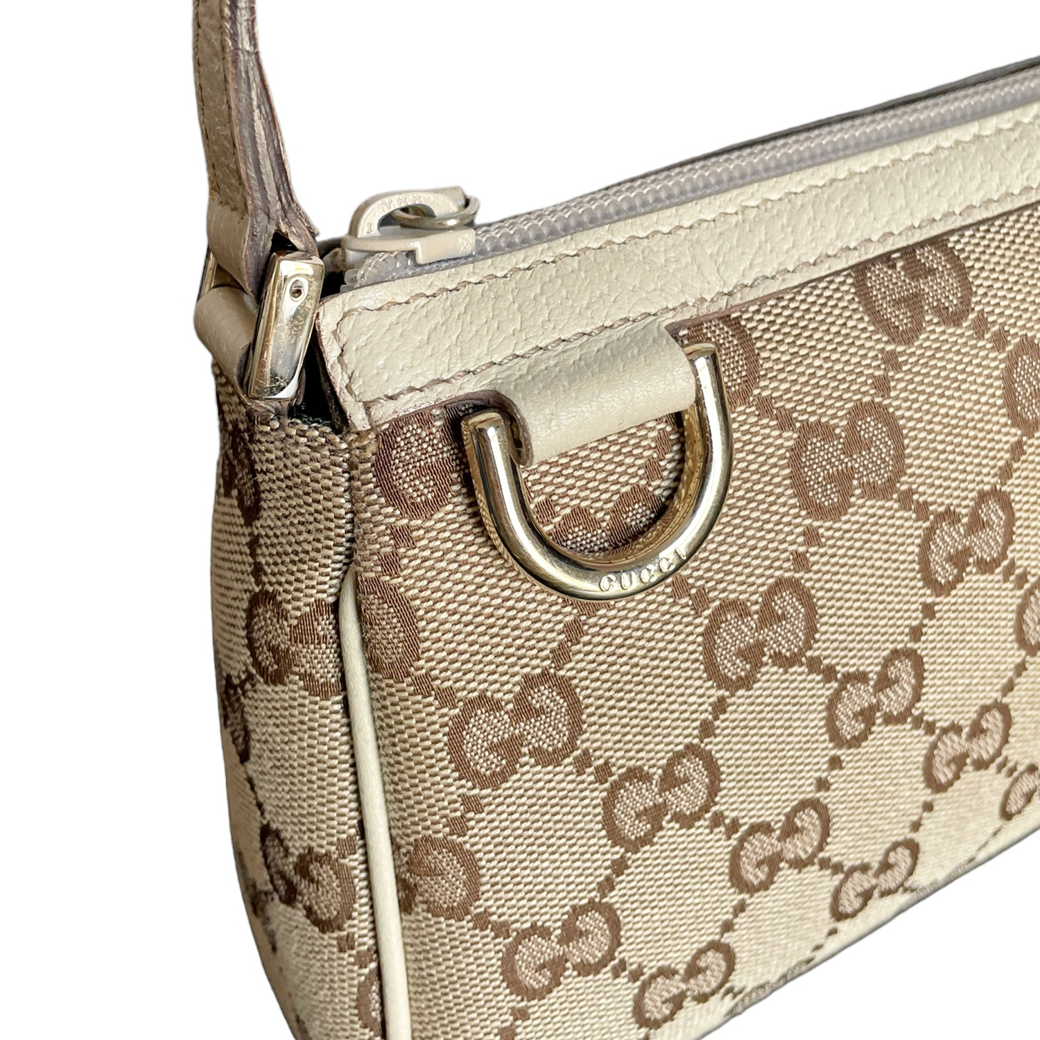 Gucci Monogram Mini Pochette Shoulder Bag in Beige / Cream – Nitryl