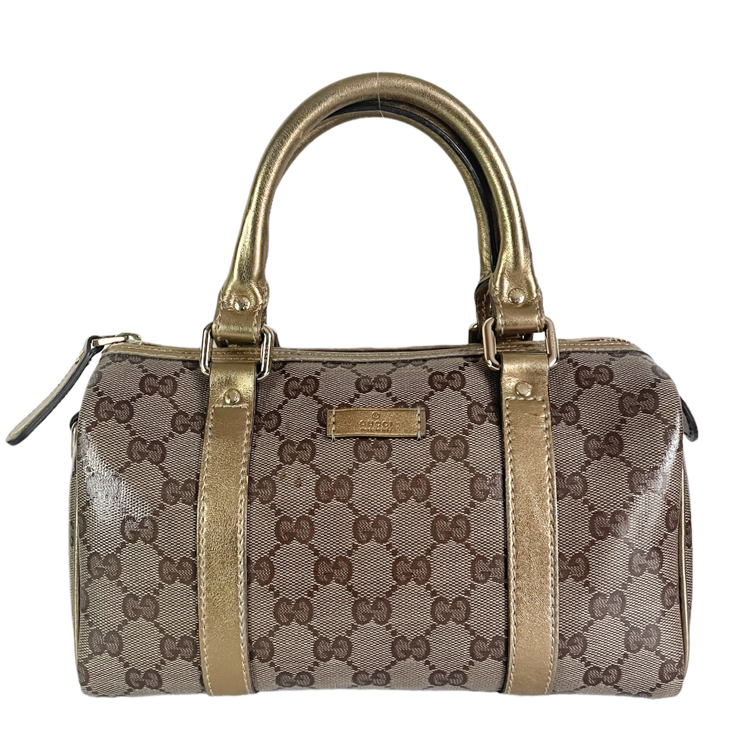 Gucci Monogram Mini Boston in Brown / Gold – Nitryl