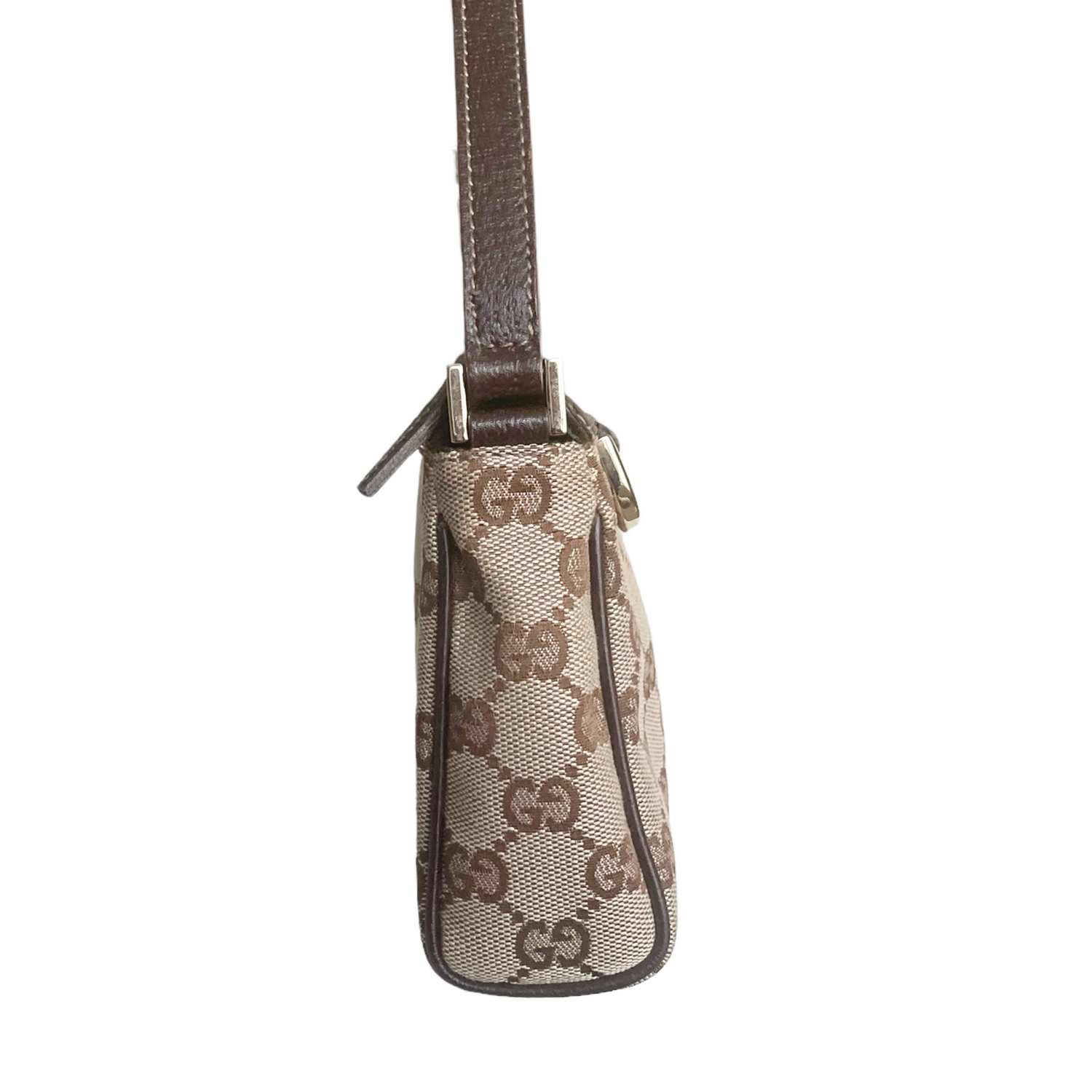 Gucci Monogram Mini Pochette Shoulder Bag in Beige / Brown – Nitryl