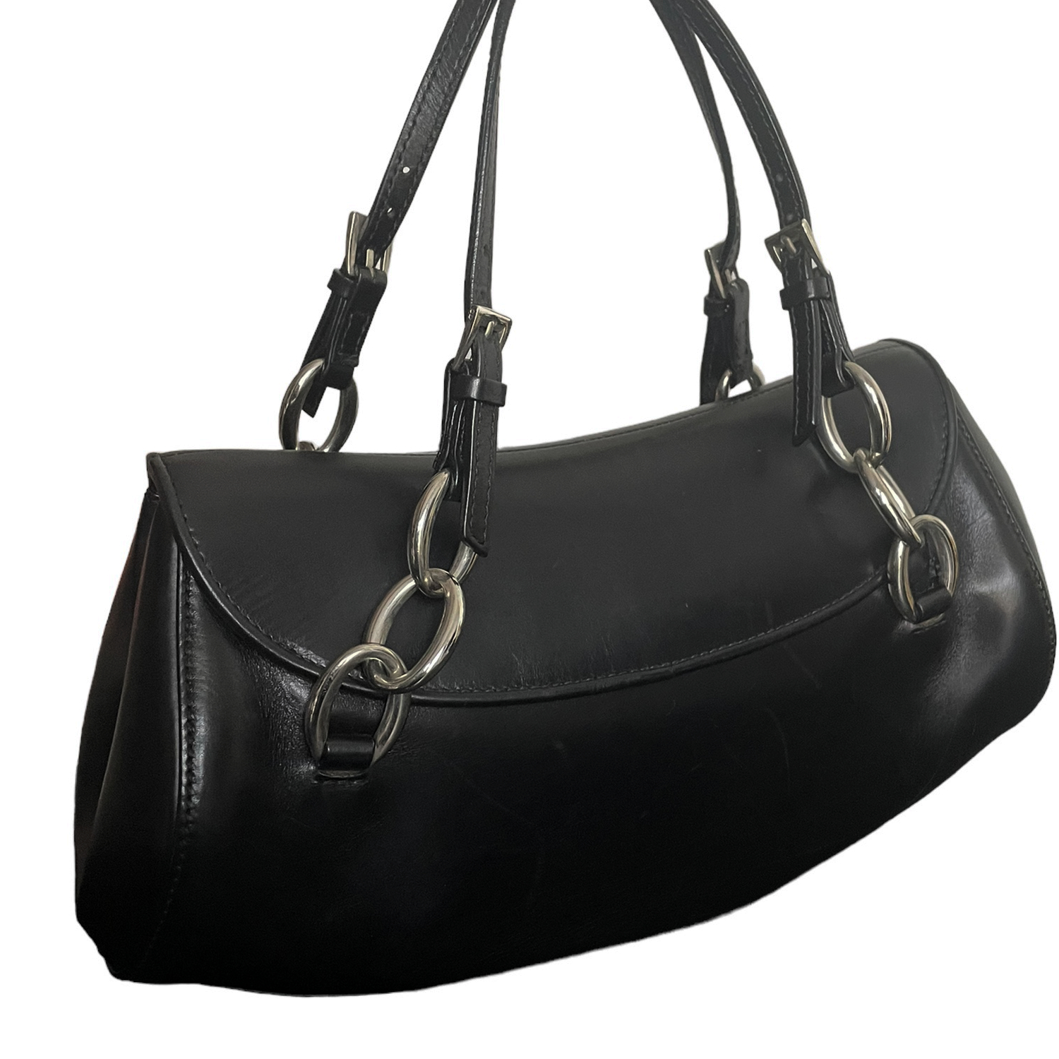 Dior Leather Cursive Shoulder Bag in Black – Nitryl