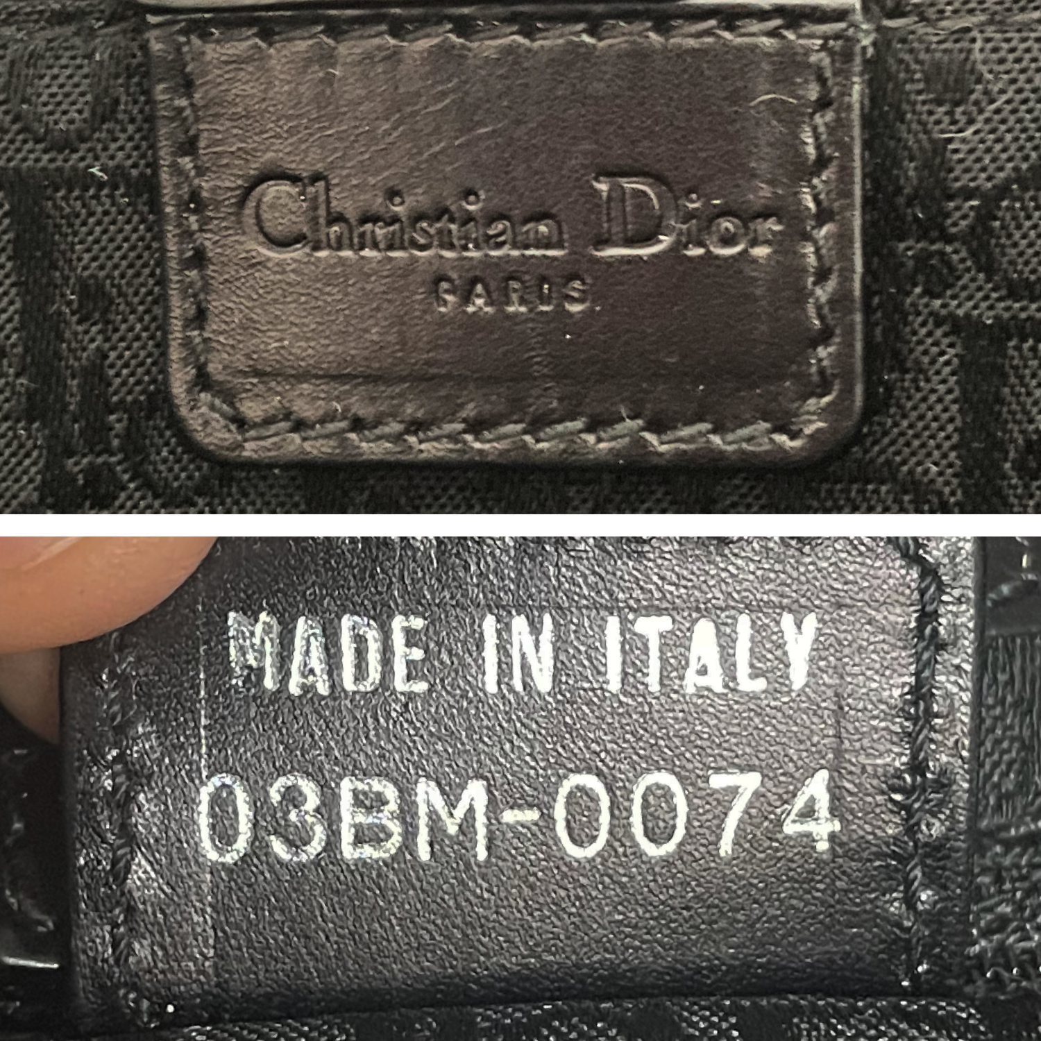 Dior Leather Cursive Shoulder Bag in Black – Nitryl