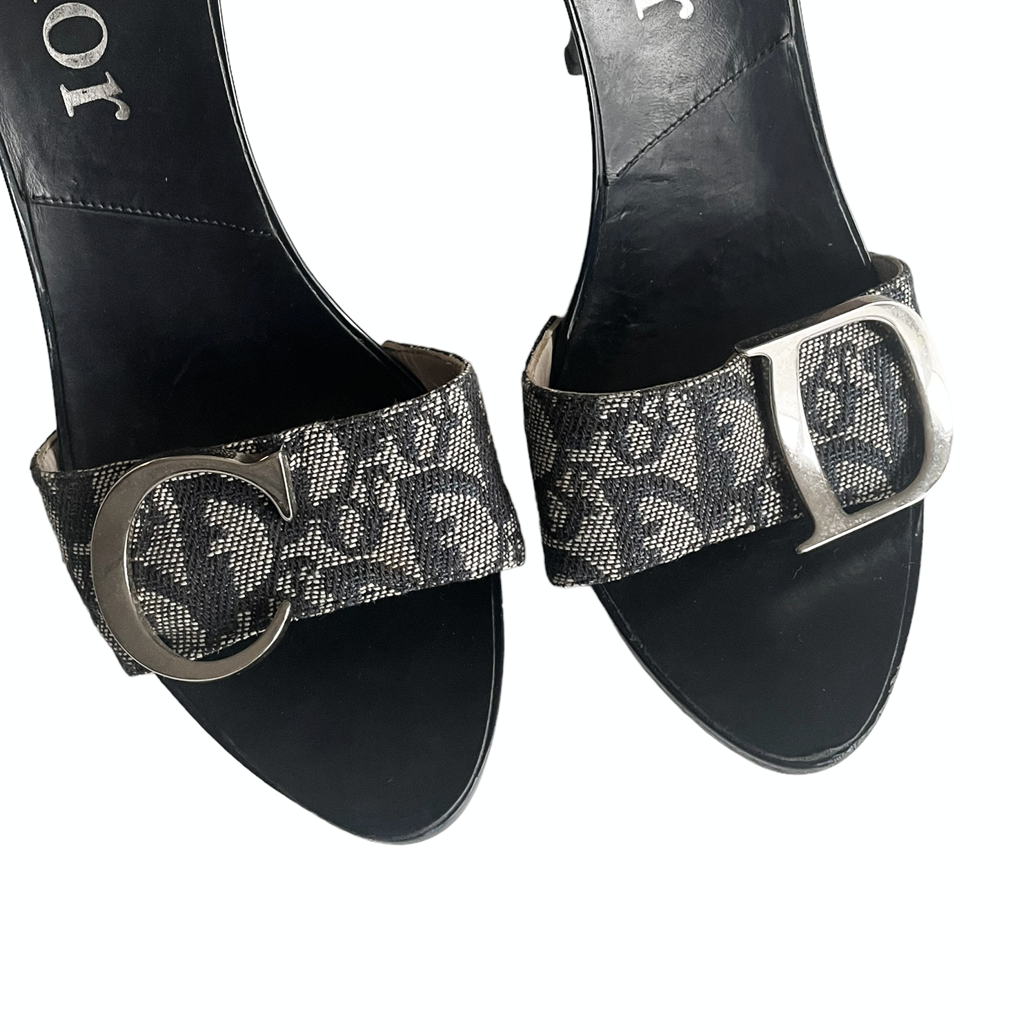 Dior Monogram Logo Heels in Navy – Nitryl