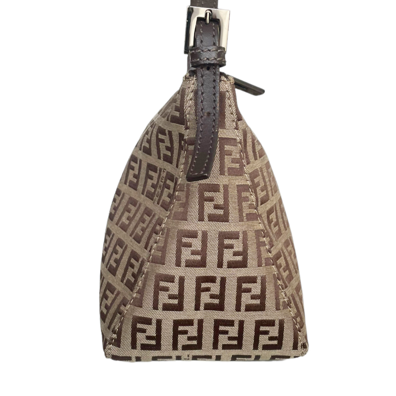 Fendi Monogram Shoulder Baguette Bag in Beige – Nitryl