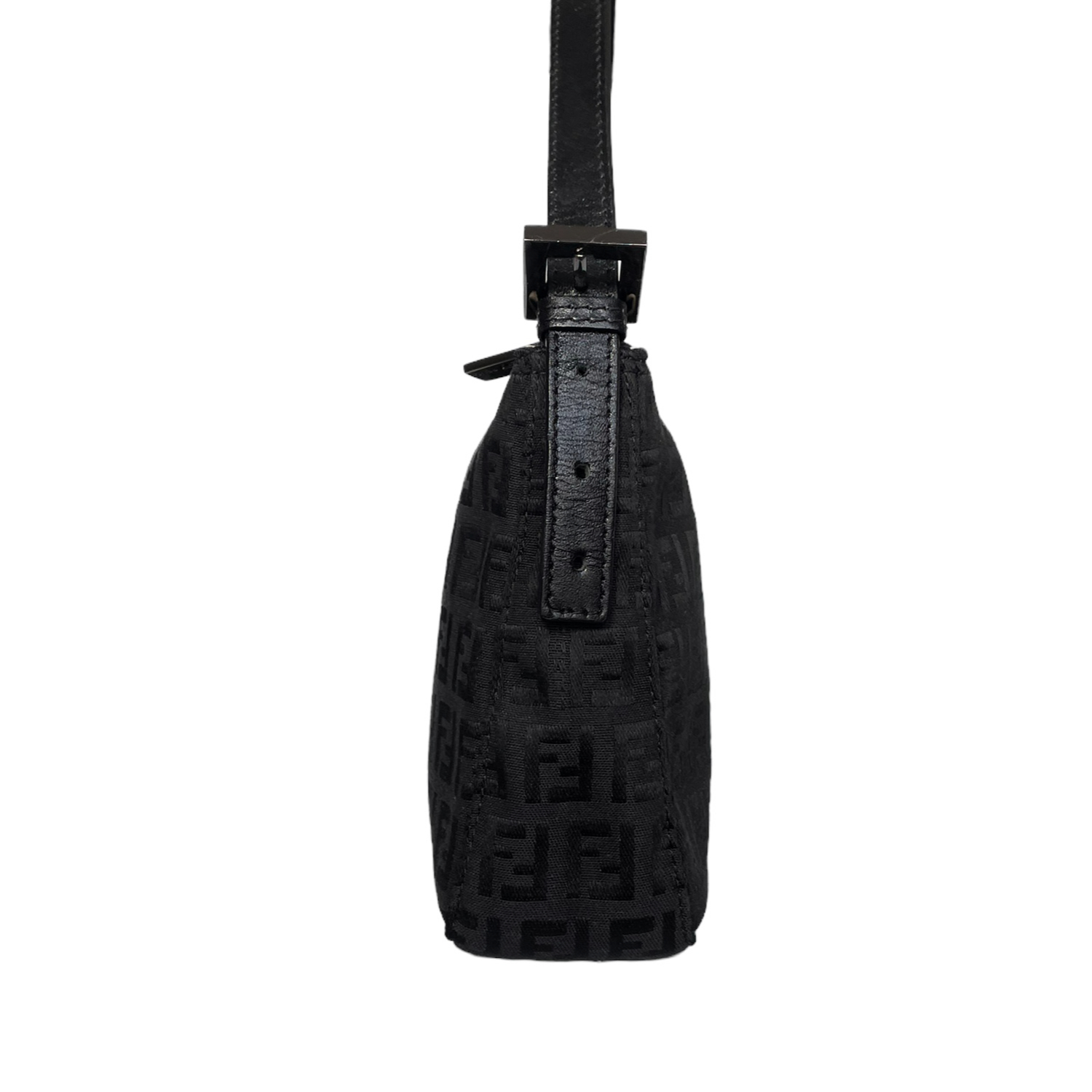 Fendi Monogram Mini Shoulder Baguette Bag in Black – Nitryl