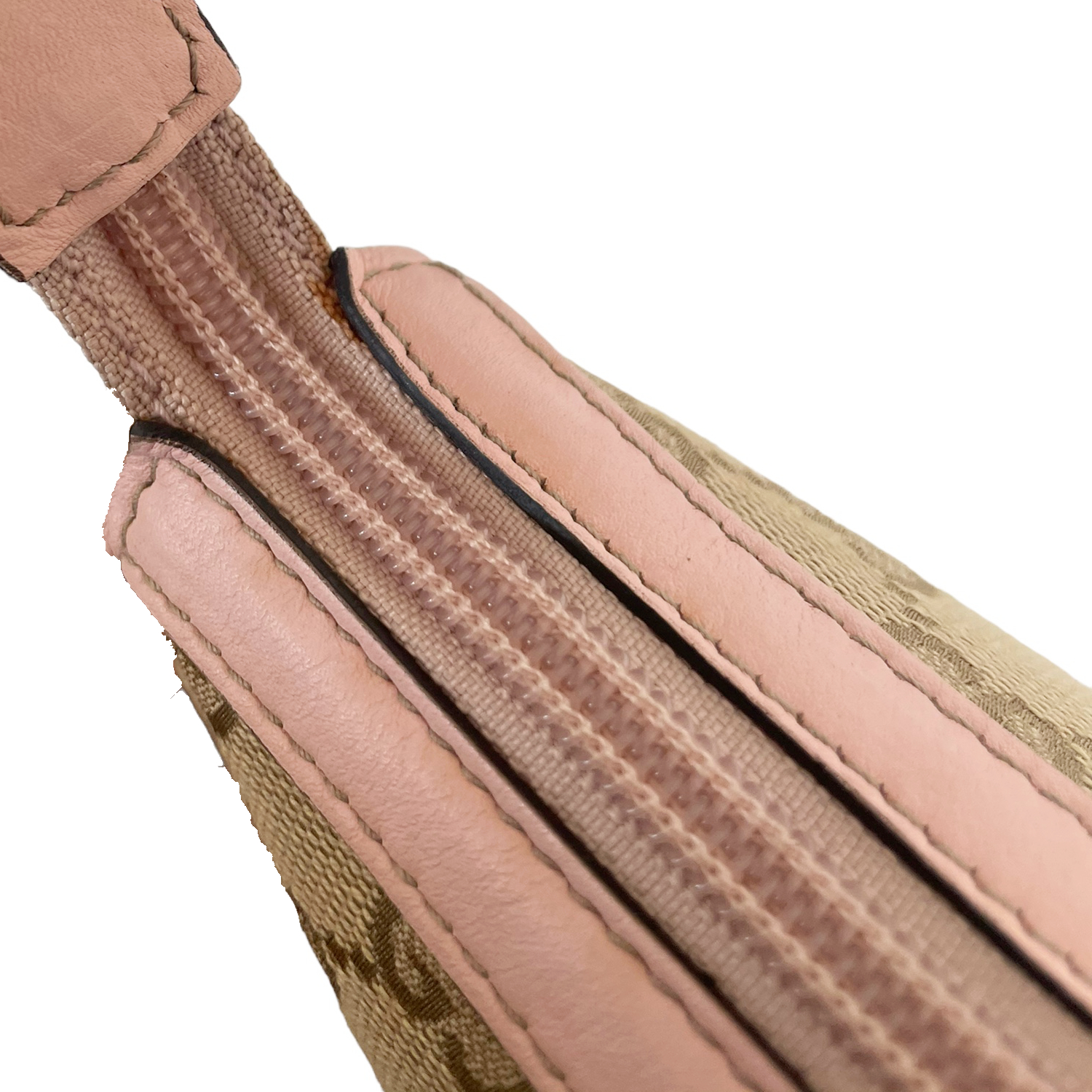 Gucci Monogram Mini Pochette Shoulder Bag in Beige / Baby Pink – Nitryl