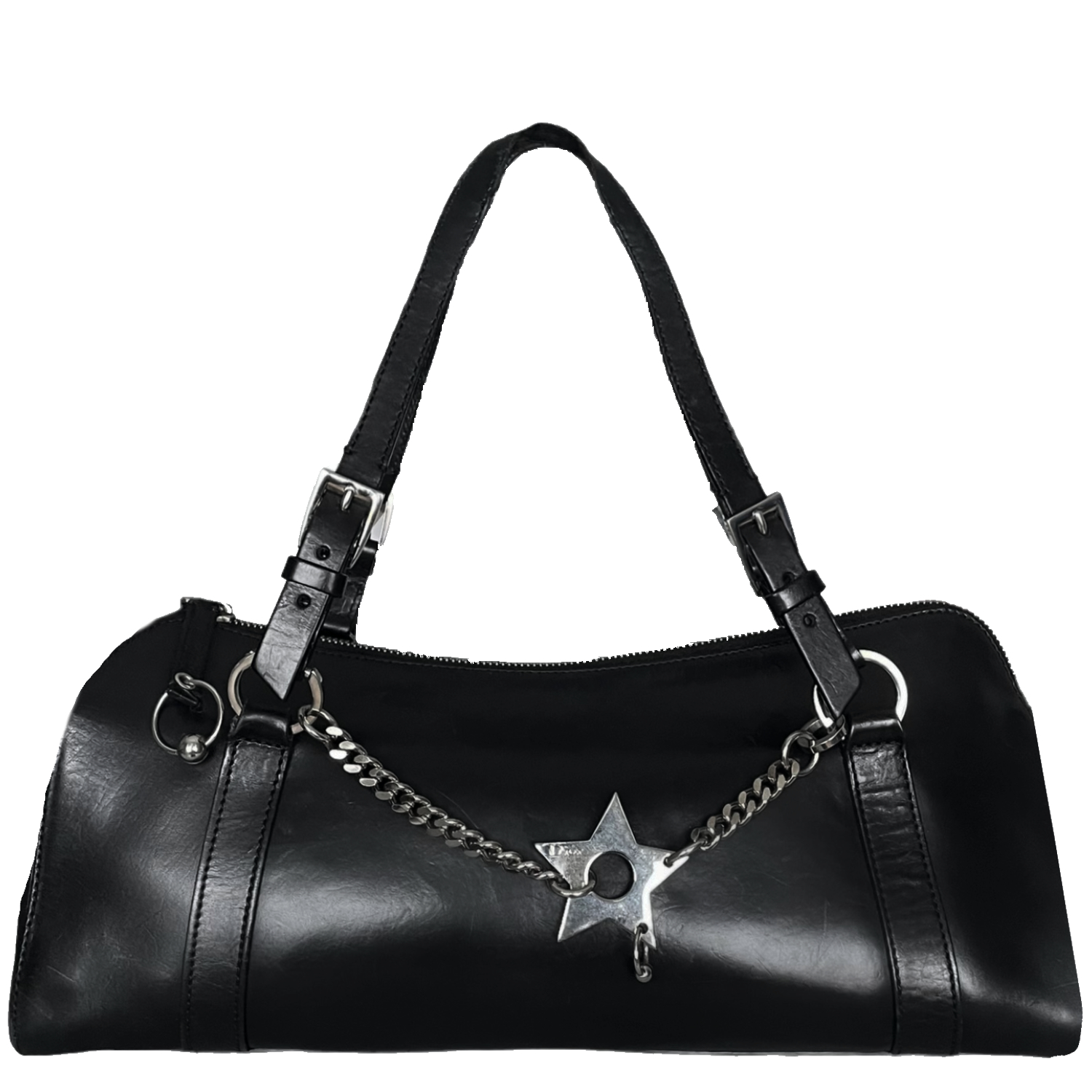 Dior Leather Hardcore Star Shoulder Bag in Black / Silver – Nitryl
