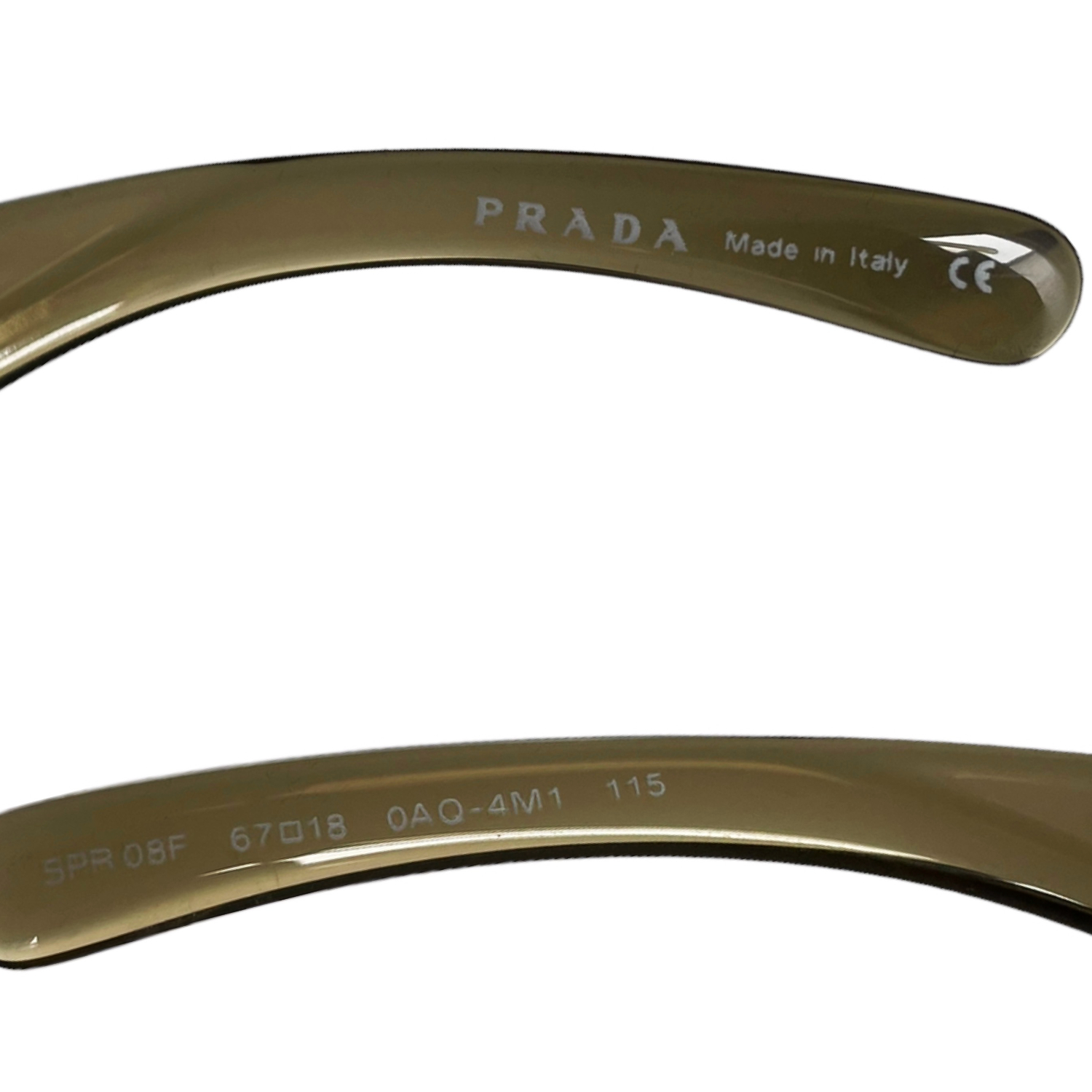 Prada Cutout Wraparound Sunglasses in Khaki Green – Nitryl