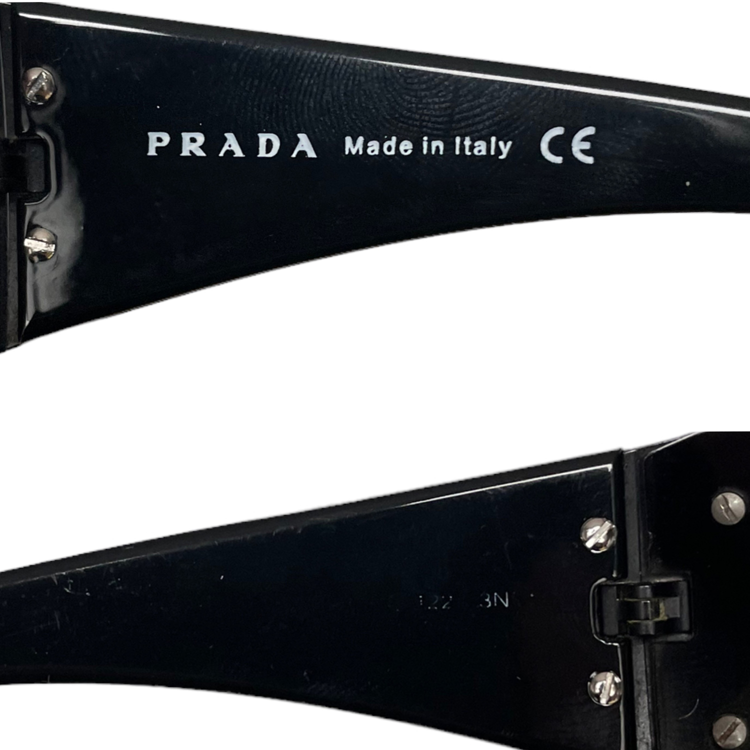 Prada Rimless Wraparound Sunglasses in Black – Nitryl