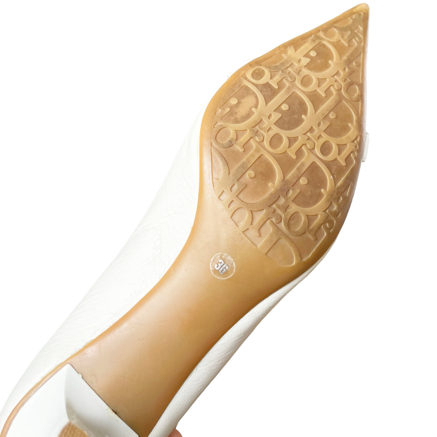 Dior Logo Heels in White / Silver UK 3 – Nitryl