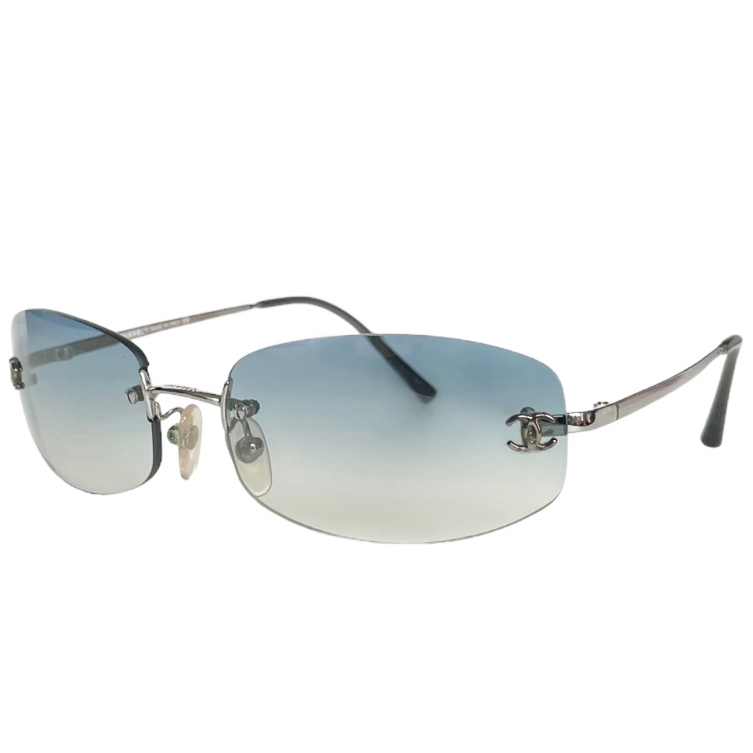 Chanel Rimless Ombre Sunglasses in Baby Blue – Nitryl