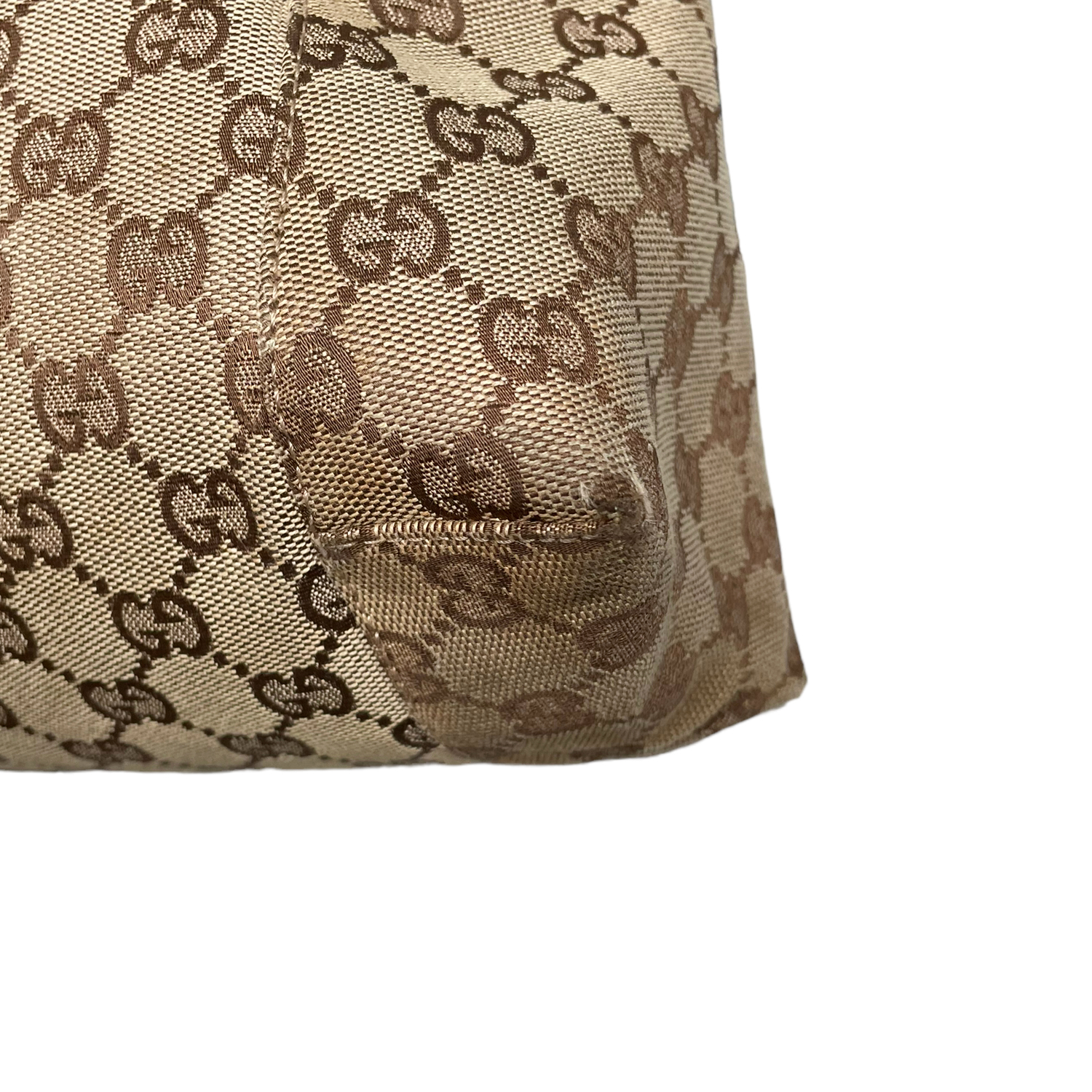 Gucci Monogram Shoulder Bag in Beige / Maroon – Nitryl