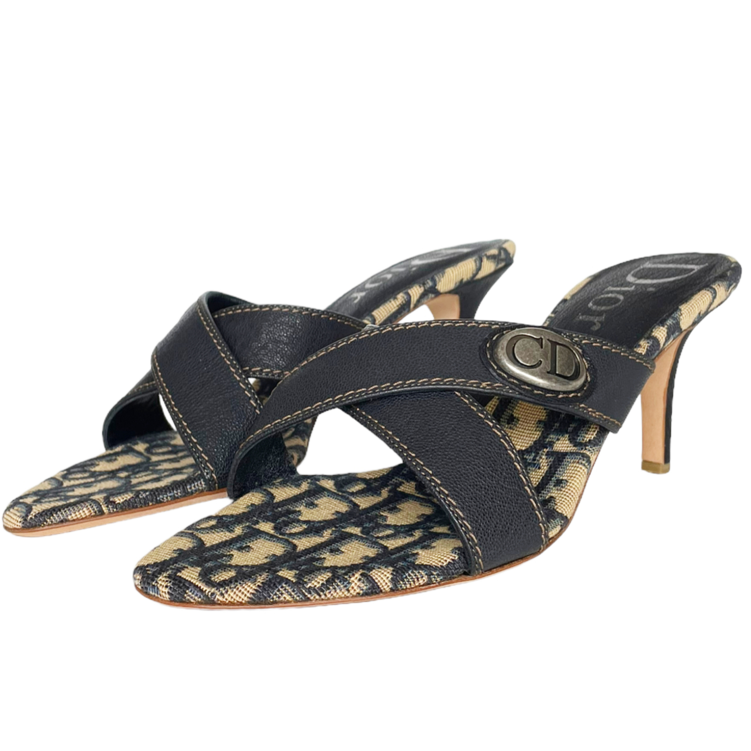 Dior Monogram CD Heels in Navy UK 5 – Nitryl