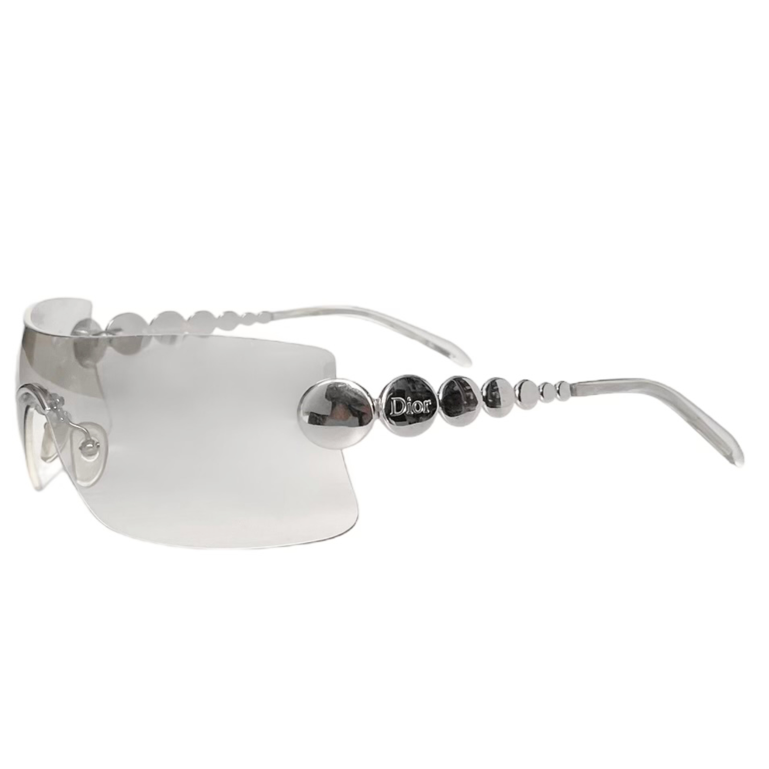 Dior Millennium Rimless Wraparound Sunglasses in Silver – Nitryl