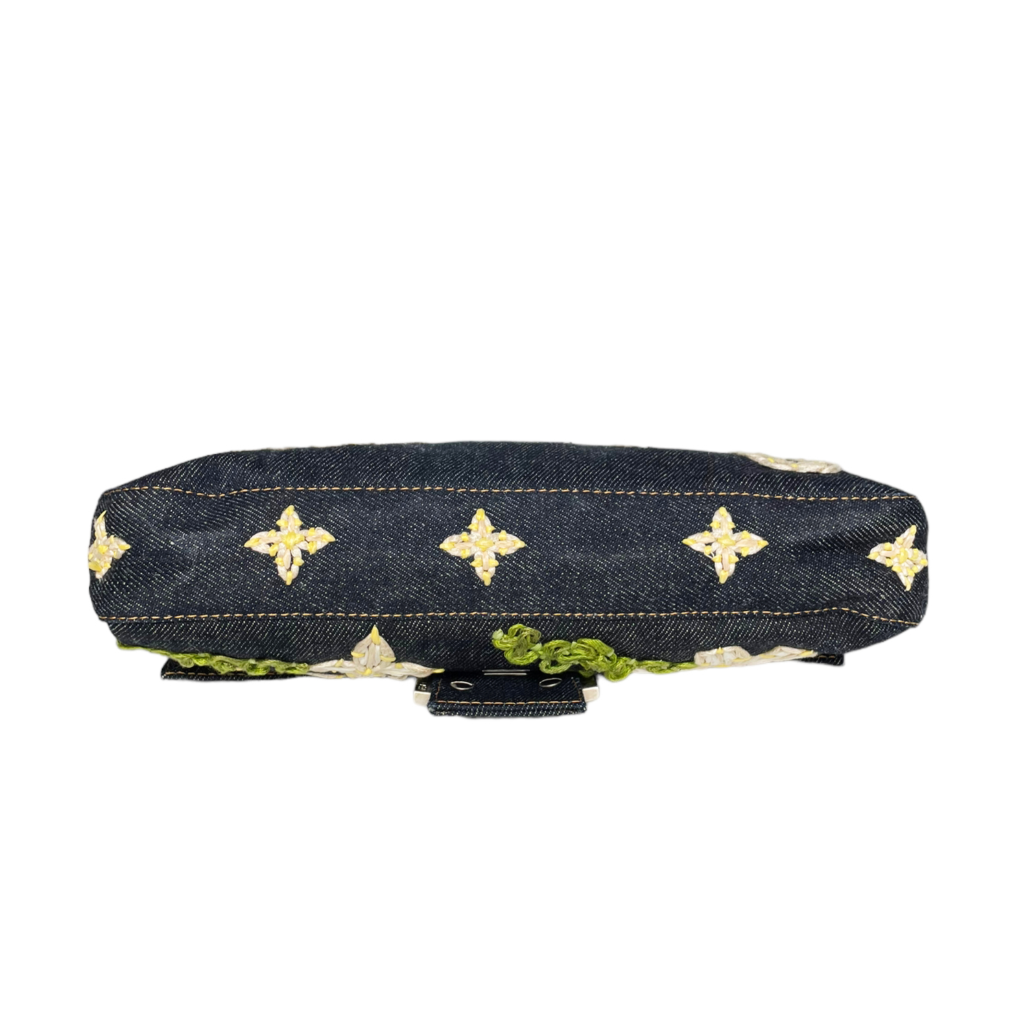 Fendi Daisy Flower Denim Shoulder Baguette Bag – Nitryl