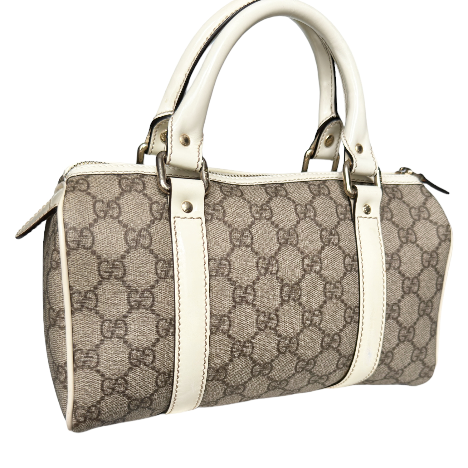 Gucci Monogram Mini Boston Bag in Beige / Cream – Nitryl
